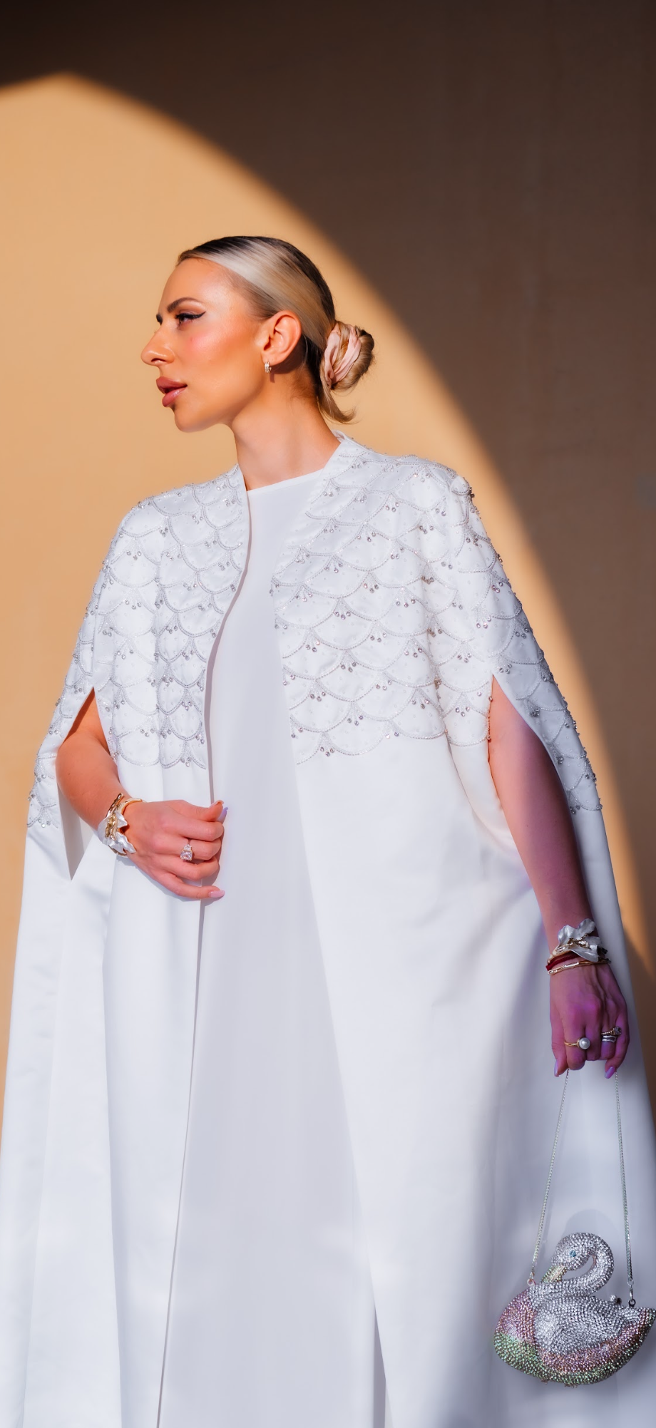 White Abaya & Cape — Timeless Couture Elegance – SAYU